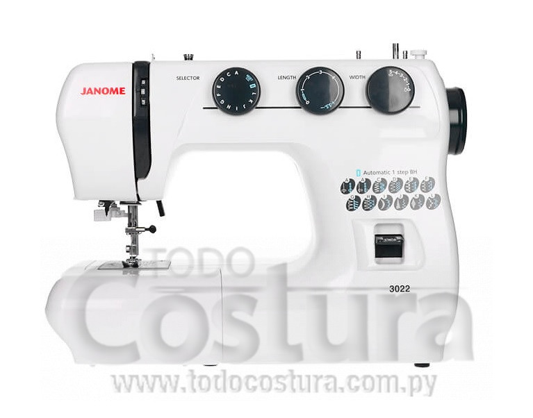 Todo Costura - MAQUINA DE COSER FAMILIAR JANOME 3022